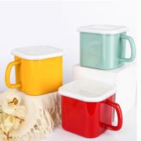 China Enamel Rolled Edge Rim Multifunctional Metal Cooking Pot Noodle Soup Pot with Lid Durable Construction for sale