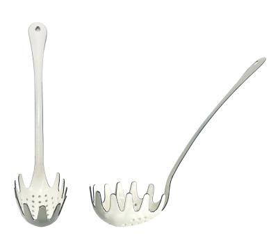 China 304 Stainless Steel Rim Spaghetti Serving Fork Pasta Spoon With Teeth Custom Size for sale