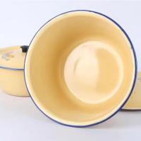 China Dia 10 12 14 16 18cm Daily Enamelware Enamel Bowls For Salad Soup Cake Noodles for sale