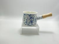 China Customized Logo Enamelled Metal Steel Saucepan Mini Hot Pot Milk Pot for sale