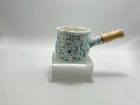 China Customized Logo Enamelled Metal Steel Saucepan Mini Hot Pot Milk Pot for sale
