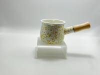 China Customized Logo Enamelled Metal Steel Saucepan Mini Hot Pot Milk Pot for sale