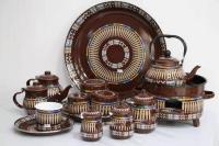 China Enamel Carbon Steel Tableware Sets Displaying Classic Middle East Pattern for sale