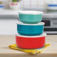 China 5PCS Enamel Ice Bowl Container Customized Color Enamelware Storage Bowls for sale