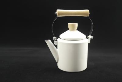 China Enamel Coffee Pot Pour Over Milk Water Jug Pitcher Barista Teapot Kettle 304 Stainless Steel Rim Capacity 1250ml 1400ml for sale