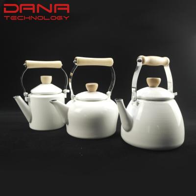 China Iron Enamel Porcelain Tea Water Kettles Built with 08mm Thickness Delivering Outstanding Thermal Efficiency for sale
