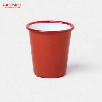 China Steel Rolled Edge Rim Enamel Steel Coffee Cup Camping Tumbler Mug for sale