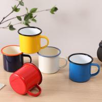 China 80000pieces Year 201R White Blank Coffee Mug 11oz Tea Enamel Handle Customized Logo Designed for Business Promotions for sale