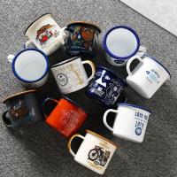 China 80000pieces Year 201R White Blank Coffee Mug 11oz Tea Enamel Handle Customized Logo Designed for Business Promotions for sale
