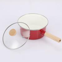 China High Temperature Logo Printing Enamel Casserole Pot Mini Cooking Food Soup Pot for sale