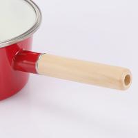 China High Temperature Logo Printing Enamel Casserole Pot Mini Cooking Food Soup Pot for sale