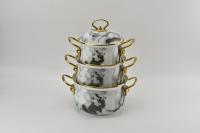 China Daily Classical Enamel Metal Kitchenware 18 20 22 24 26cm Casserole Cooking Pot for sale