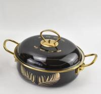 China Daily Classical Enamel Metal Kitchenware 18 20 22 24 26cm Casserole Cooking Pot for sale