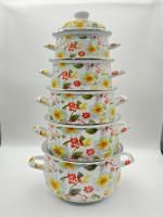 China Enamel Coating Casserole Pot Customized Color Turkish Style Stew Pot 18 20 22 24 26cm for sale