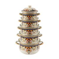 China Enamel Coating Casserole Pot Customized Color Turkish Style Stew Pot 18 20 22 24 26cm for sale