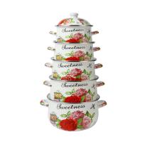 China Enamel Coating Casserole Pot Customized Color Turkish Style Stew Pot 18 20 22 24 26cm for sale