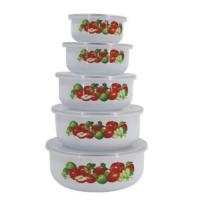 China Indoor Outdoor Enamel Dinnerware Set Custom Color Enamel Cup Bowl Plates for sale