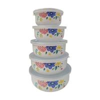 China Carbon Steel Enamel Decal Food Storage Sublimation Bowl Custom Logo EU FDA Certified for sale