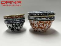 China 100ml 250ml 350ml 500ml 650ml 740ml 1250ml 1400ml Hygienic Carbon Steel Enamel Customized Mugs Bowls Plates Camping for sale