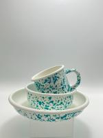 China EU FDA Certified Enamel Tableware Set Cup Bowl Plate Children Dinner Set Customized for sale