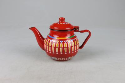 China Capacity 250ml 350ml 500ml 650ml 740ml 1250ml 1400ml Enamel Middle East Saudi Wine Pot Enamel Tea Kettle Enamel Teapot Kettle for sale