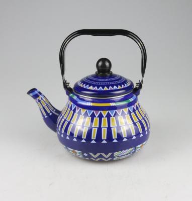 China 250ml 350ml 500ml 650ml 740ml 1250ml 1400ml Capacity Customized Color Shining Coated Tea Coffee Pot Enamel Kettle for sale