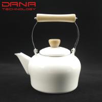 China 1400ml Flower Theme Enamel Water Kettles Enamel Teapot For Tea Brewing Sessions for sale