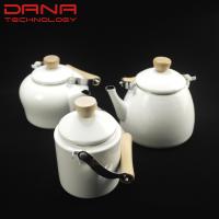 China 1400ml Flower Theme Enamel Water Kettles Enamel Teapot For Tea Brewing Sessions for sale