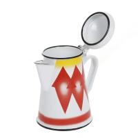 China Customized Color 1.2L Enamel Hand Pot Coffee Enamel Teapot Enamel Water Kettle Sports Theme Lightweight Portable for sale