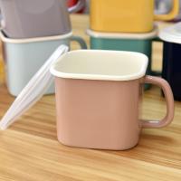 China 390g Classical Style Enamel Mug Incorporating Custom Colors Perfectly Matched to Instant Noodles Usage for sale