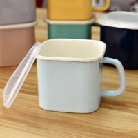 China 390g Classical Style Enamel Mug Incorporating Custom Colors Perfectly Matched to Instant Noodles Usage for sale