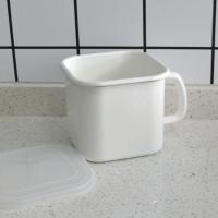 China 390g Classical Style Enamel Mug Incorporating Custom Colors Perfectly Matched to Instant Noodles Usage for sale