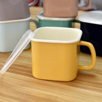 China 390g Classical Style Enamel Mug Incorporating Custom Colors Perfectly Matched to Instant Noodles Usage for sale