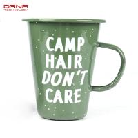 China Handmade Multi Size Enamel Mugs Tumbler Customize Logo with Handle 304 Stainless Steel Rolled Edge Rim Included for sale