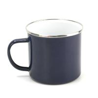 China Sublimation Outdoor Camping Enamel Coffee Mug 11oz 350ml Stainless Silver Rim Christmas Gifts for sale