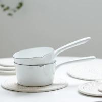 China Enamel Carbon Steel Saucepan Nonstick Metal Milk Pot 350ml 550ml 850ml 1150ml 1650ml for sale
