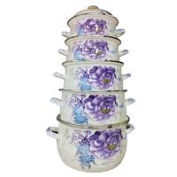 China Porcelain Enamel Casserole Set Turkish Style Enamelled Food Cooking Warmes Pot 18-26cm for sale