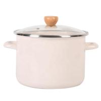 China 80000pieces per year Customized Logo Enamel Giant Casserole Enamelled Steel Metal Large Capacity Cooking Pot Food Warmer for sale