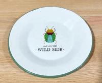 China High Temperature Logo Printing Enamel Tableware Set Lovely Honeybee Kids Dinnerware for sale