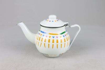 China Handmade Classical Style Enamel Whistling Water Tea Kettles Middle East Saudi Type for sale
