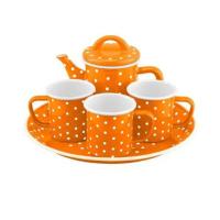 China Carbon Steel 800ml Enamel Teapot Vintage Antique Enamel Kettle Tea Set Sample 7 to 10 Days Delivery for sale