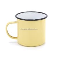 China Rolled Rim Sublimation Tumbler Enamel Camping Tea Cup Mugs Thickness 0.5mm Custom Logo for sale