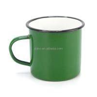 China Rolled Rim Sublimation Tumbler Enamel Camping Tea Cup Mugs Thickness 0.5mm Custom Logo for sale