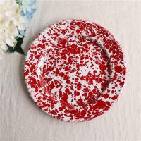 China Splash Ink Style Enamel Food Service Dish Plate 18cm 20cm 22cm 24cm 27cm Custom Color for sale