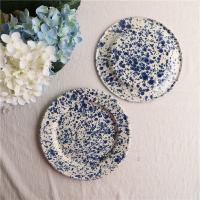 China Splash Ink Style Enamel Food Service Dish Plate 18cm 20cm 22cm 24cm 27cm Custom Color for sale