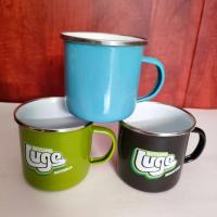 China Handmade Enamel Mugs Custom Color Printing Travel Mug Coffee Milk Tea Cup for sale