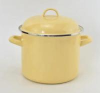 China Daily Carbon Steel Enamel Giant Pot with Double Handles Featuring Glasslid Enamel Lid Supporting Health Care for sale