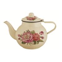 China Flower Theme Enamel Kettle Set Water Cup Set 250ml 350ml 500ml 650ml 740ml 1250ml 1400ml for sale