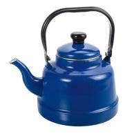 China Kitchen Product Enamel Kettle Carbon Steel Material Featuring Flower Theme In 1.1L 1.7L 2.5L Sizes With Decals for sale