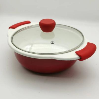 China Kitchen Enamel Carbon Steel Casserole Hotpots Cooking Pot Lightweight Eco Friendly for sale